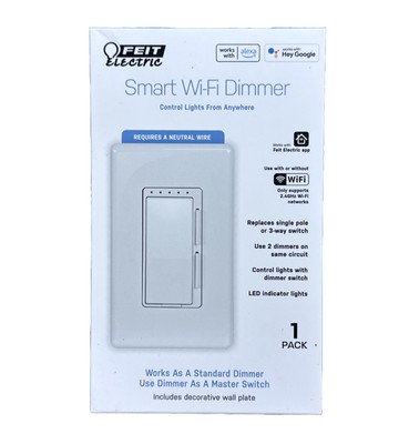 Feit Electric Smart Wi-Fi Dimmer With Decorative Wall Plate - Google ...