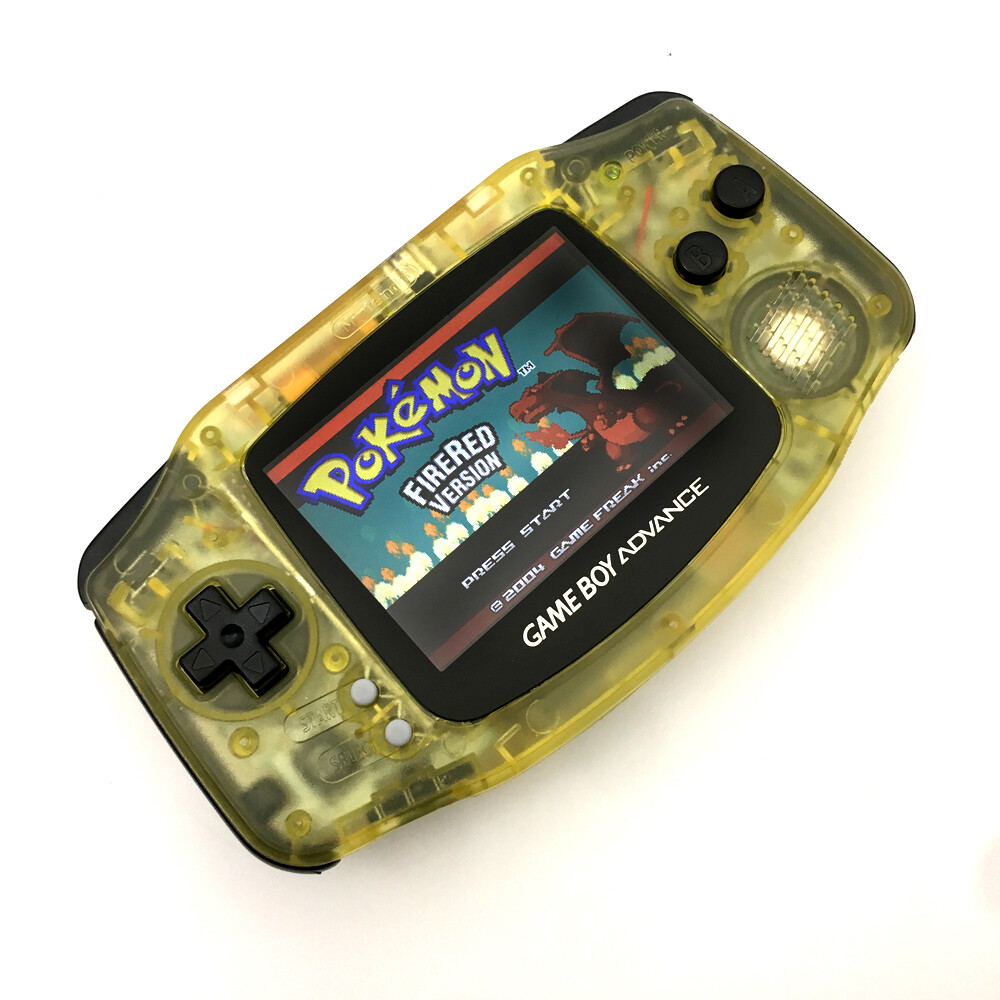Clear Yellow 10 Levels Backlight V2 iPS LCD Screen Game Boy Advance GBA ...