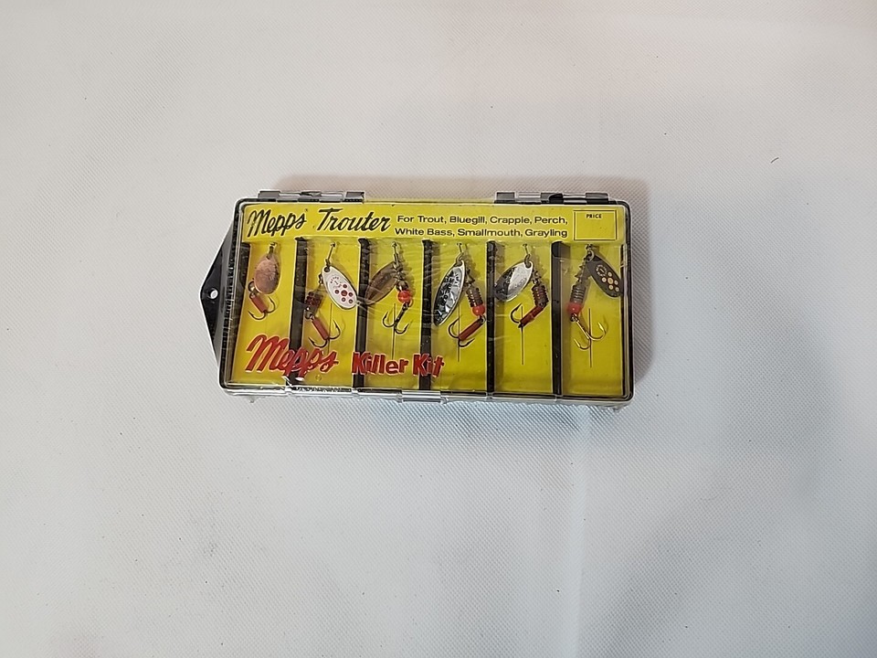 VINTAGE MEPPS 6 PIECE TROUTER KIT - LURES MEPPS KILLER KIT SEALED ...