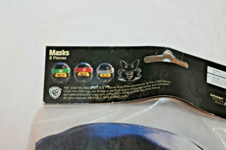 NEW IN PACKAGE LEGO THE NINJAGO MOVIE 8 MASKS PARTY SUPPLIES | eBay