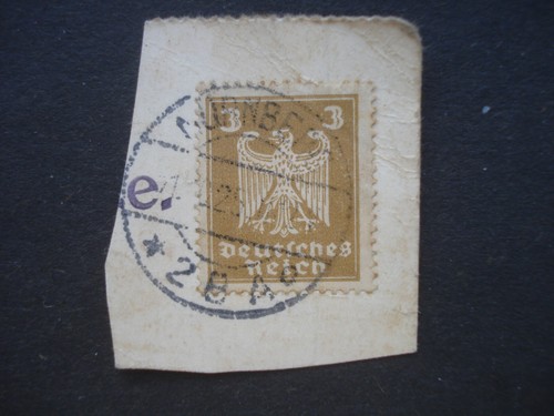 3pf brown used stamp Germany on paper Nuremburg cancellation 1925 | eBay