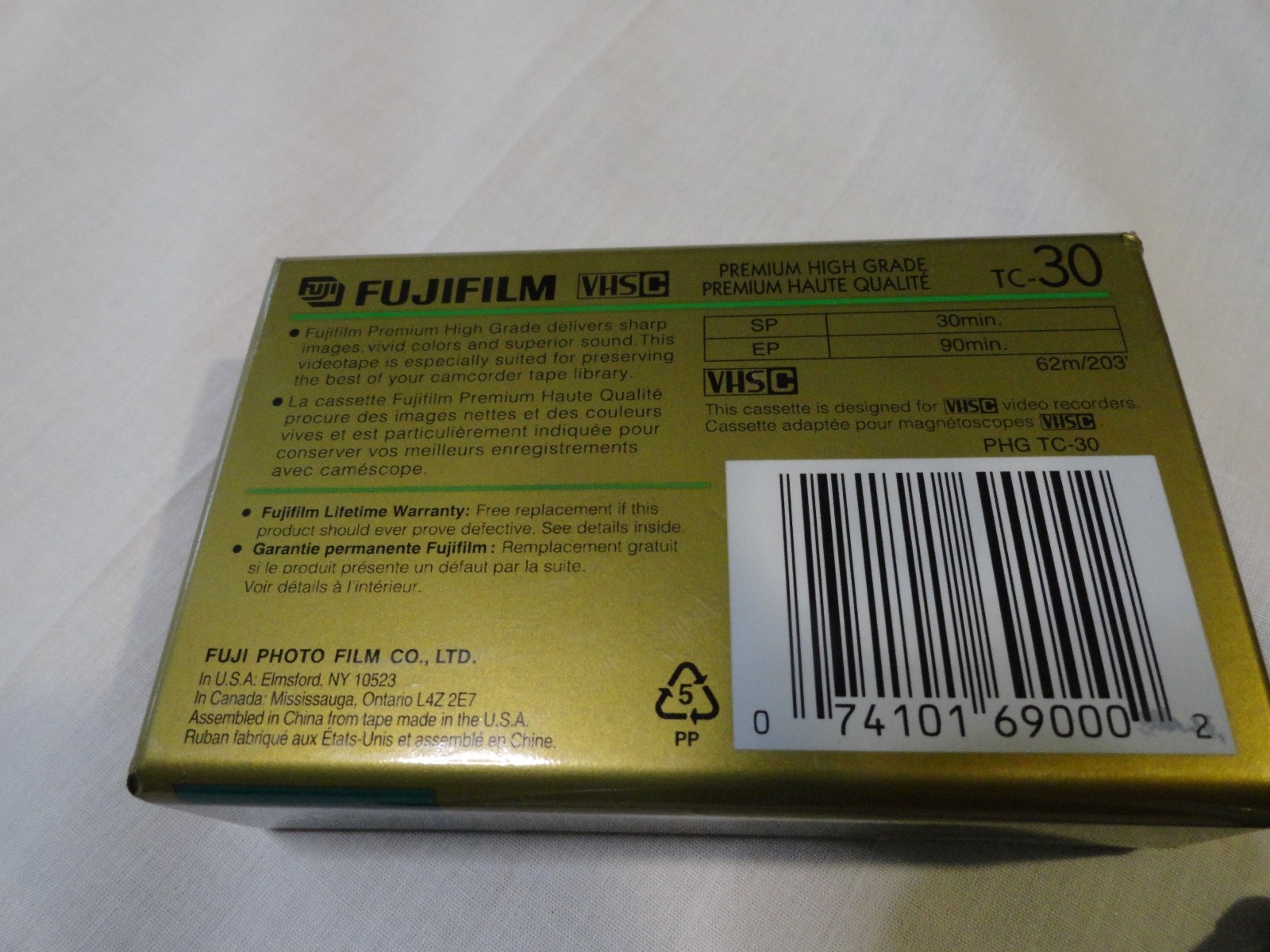 New FujiFilm TC30 VHS-C Pro 30 Premium Blank Video Cassette | eBay