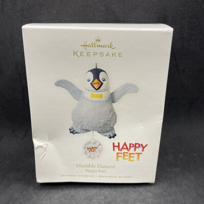 New In Box! Hallmark Keepsake Happy Feet Mumble Dances Penguin Ornament ...