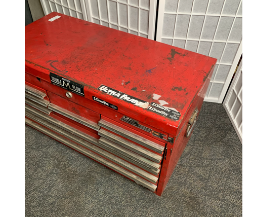 VINTAGE MAC TOOLS TOOL BOX 33" X 16" X 18.5" (G118243-1 JRO) CTR-A19 | eBay