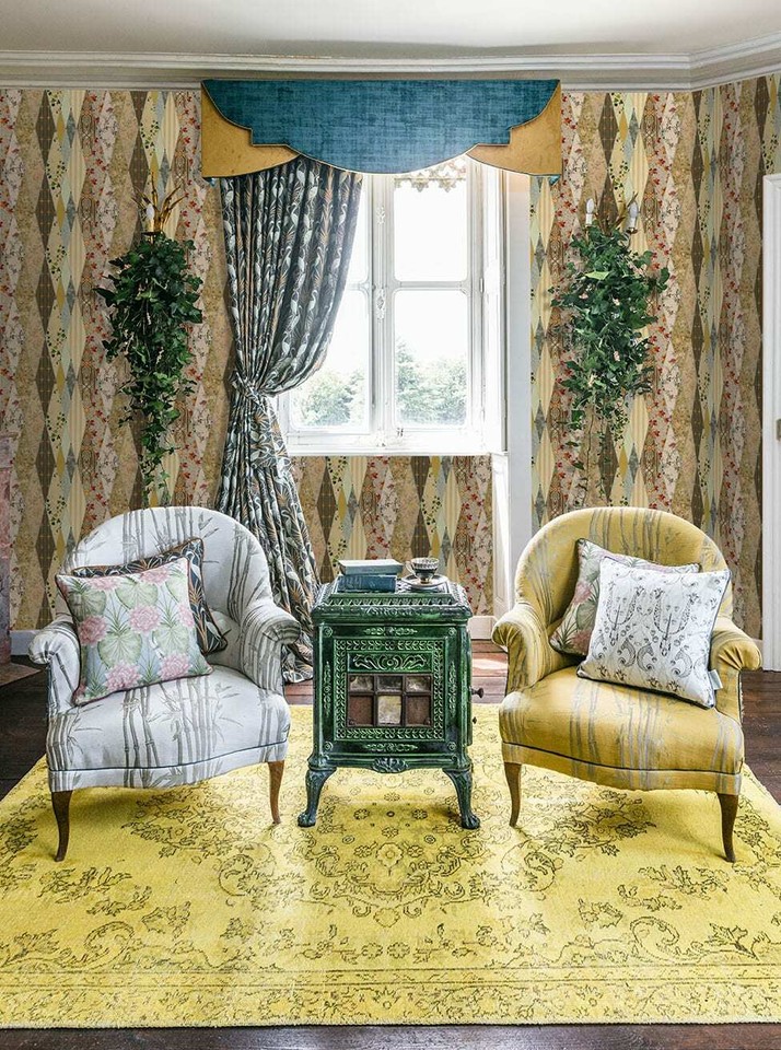 The Chateau Angel Strawbridge WALLPAPER COLLECTION Art Deco Vintage ...