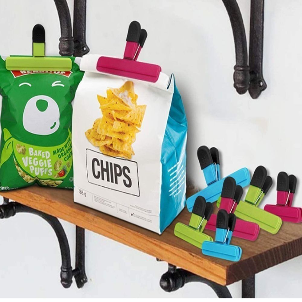 2/4Pcs Plastic Plastic Bag Sealing Clip Food Preservation Bag Clips | eBay