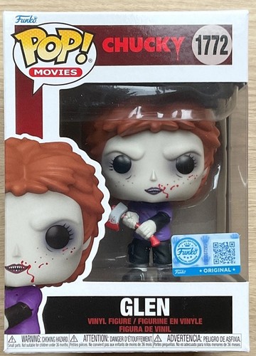 Chucky Glen With Axe Funko Pop #1772 + Protector | eBay UK