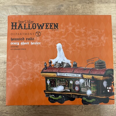 Department 56 Halloween Haunted Rails Scary Ghost Hauler Train Car ...