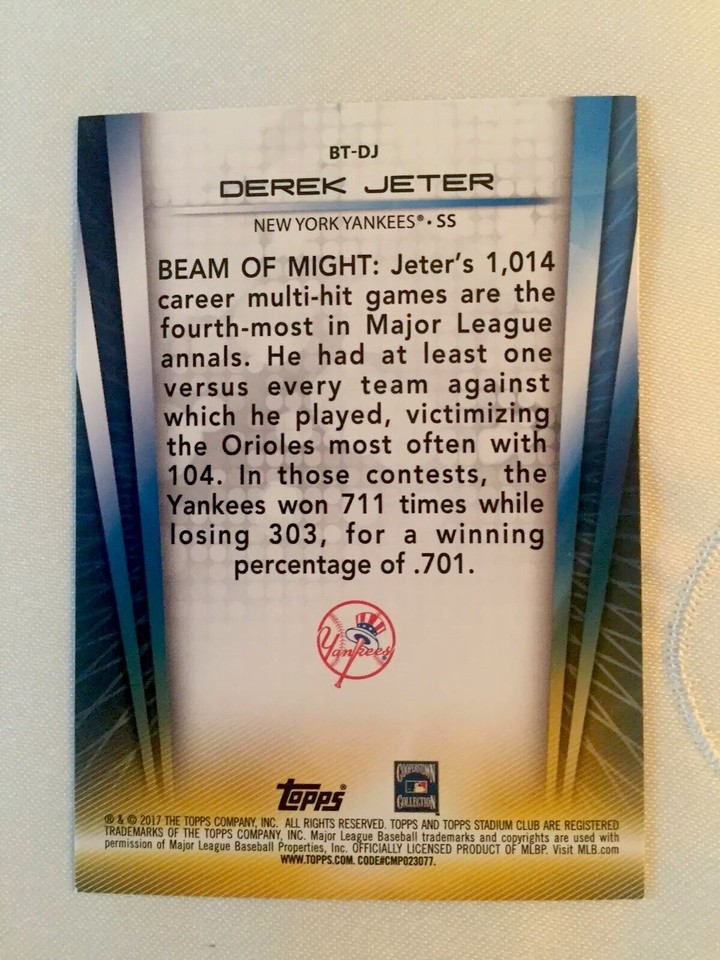 2017 Stadium Club Beam Team Derek Jeter | eBay