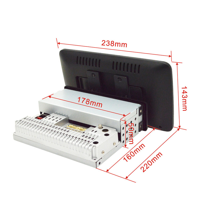 Universal 9" Rotatable Android 9.0 HD Quad-core Car Stereo Radio GPS ...