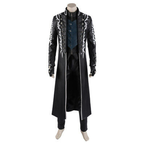 Anime Devil May Cry Vergil Cosplay Costume Outfit Jacket Full Set ...