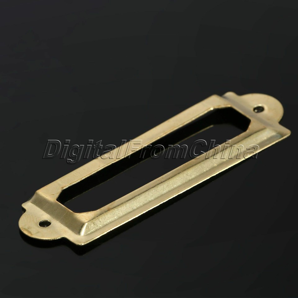 12Pcs Antique Label Tag Frame File Name Card Holder for Drawer Chest ...