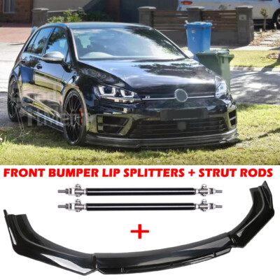 For VW Golf MK5 MK6 MK7 MK7.5 GTI GTD R Black Car Front Lip Splitter ...