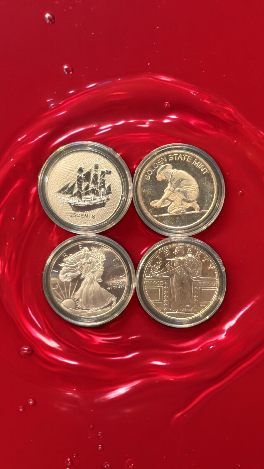 Lot of 8! 7 - 1/4 oz Rounds and 1 - 1 /8oz lego .999 Fine Silver mix ...