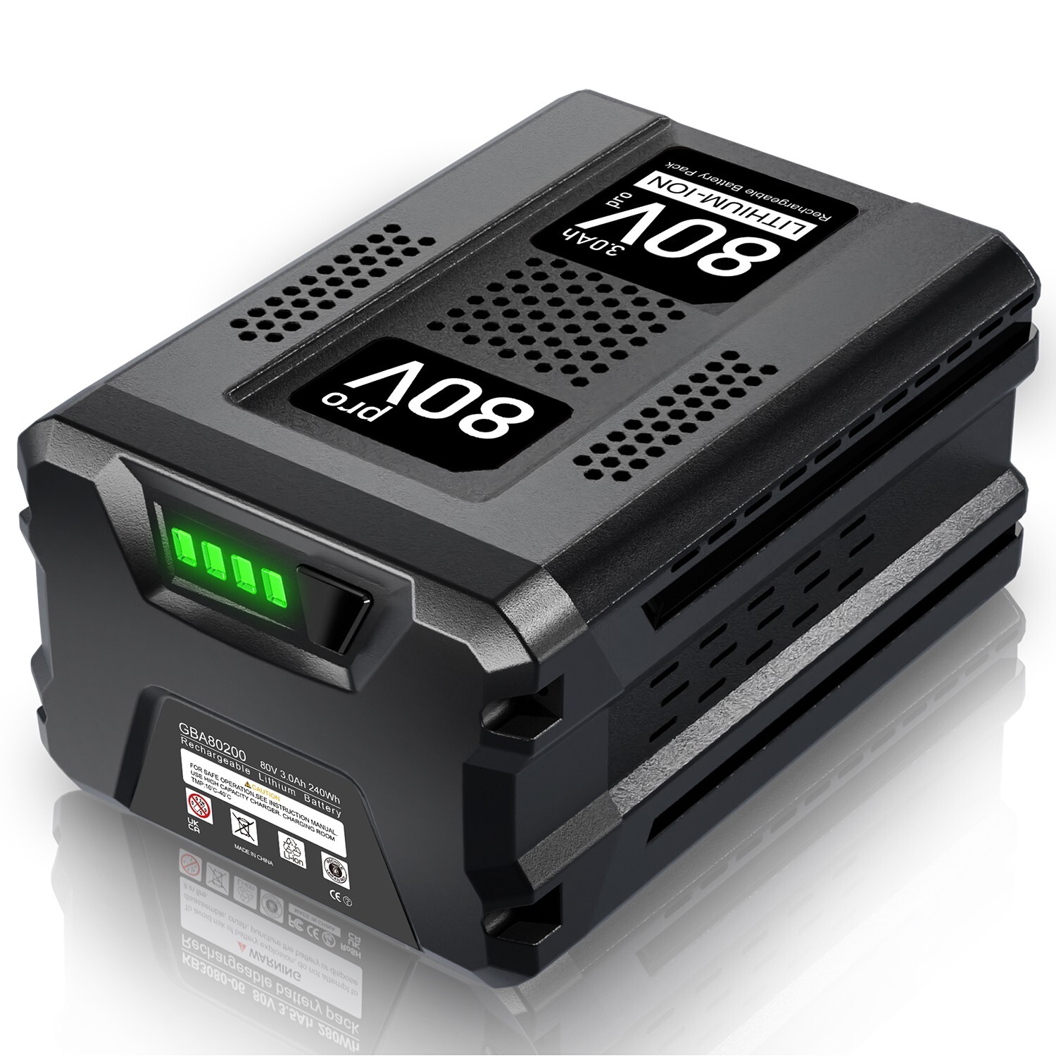 2pack For Greenworks Pro 80 Volt 3.0Ah Lithium-Ion Battery GBA80200 ...