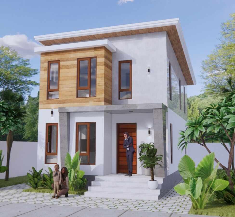 Modern Box House Plan 3 V 387the Queen| Luxury Modern Duplex House