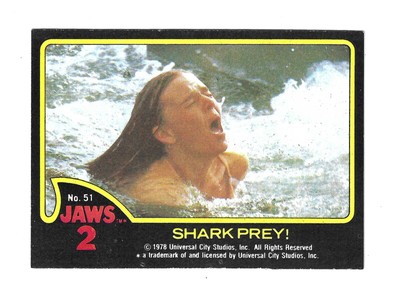 1978 Topps Jaws 2 #51 Shark prey! (complete your set) | eBay