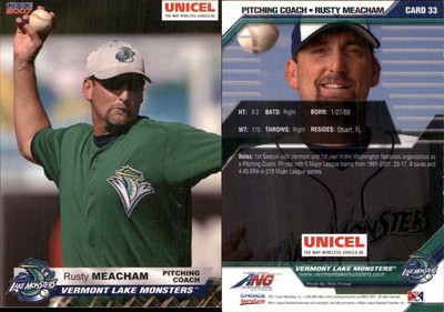 Rusty Meacham 2007 Choice Vermont Lake Monsters #33 RC FREE SHIP ...