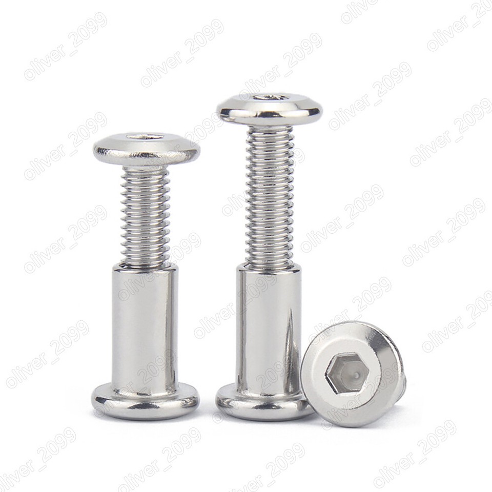 304SS Furniture Connector Bolts Hex FLAT HEAD Screws With Hex Socket ...