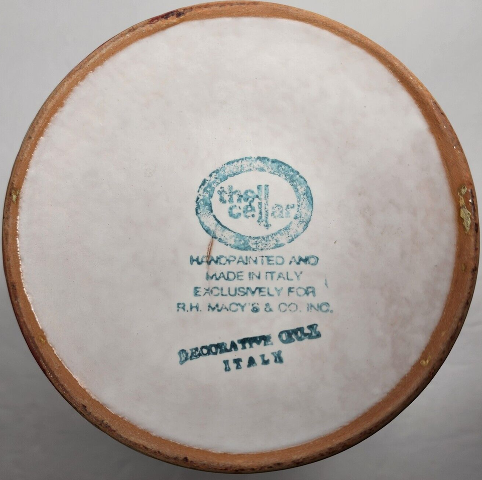 Vintage The Cellar Macy's Hand Painted Fat Cat Crock Decorative Only ...