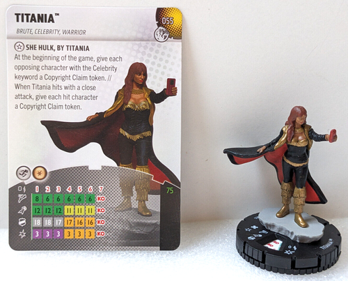 Titania #055 SR Marvel Next Phase Heroclix set with card super rare ...
