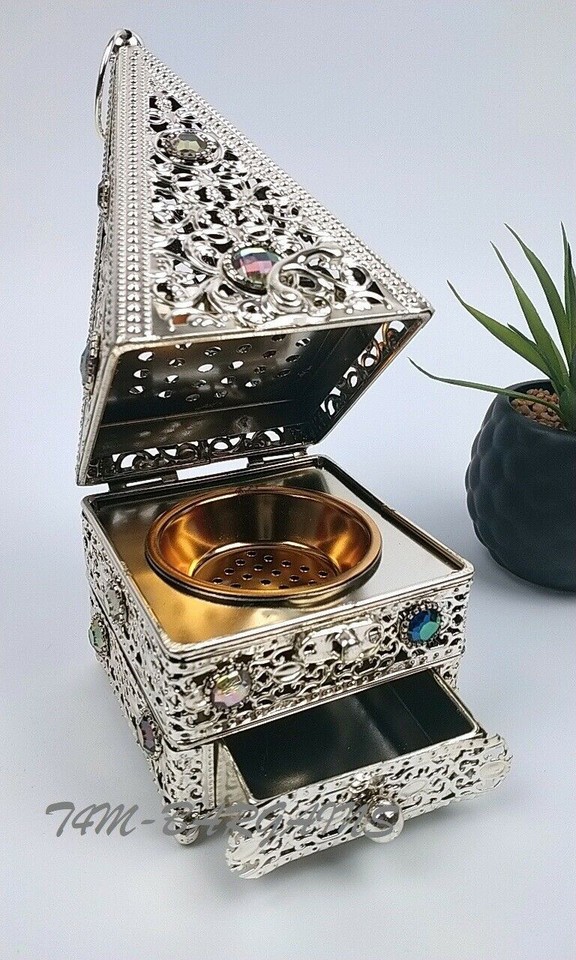 Arabian Incense Diffuser Bakhoor Oud Burner Bakur Metal Mabkhara Home ...
