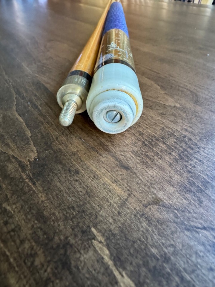 used 57" 18oz 2 piece pool cue with wrapped handle | eBay
