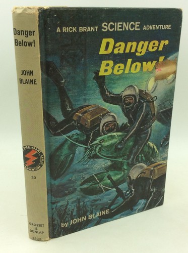 DANGER BELOW! by John Blaine - 1968 - Rare RICK BRANT #23 - 1st ed ...