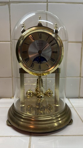 Vintage Bulova Clock Dome Anniversary Clock Germany For Parts Or Repair ...
