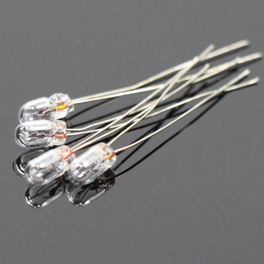 MP03W 100pcs Clear 2.5mm 12V 40mA Miniature Grain of Wheat Bulbs Warm ...