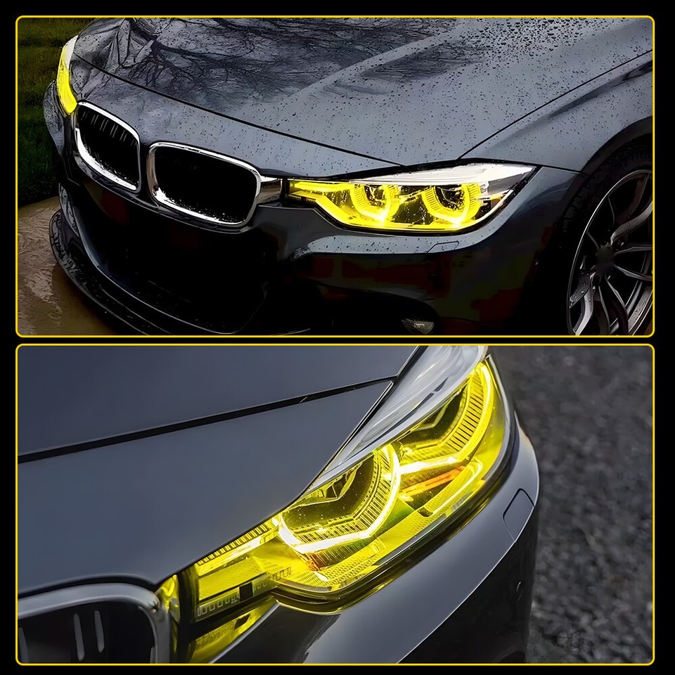 6X Yellow DRL Angel Eyes LED Boards Set For BWM F30 LCI3 330i 340i 320 ...