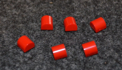 (6) 1x1 Red Rounded Top Half Barrel Bricks ~ New Lego Parts ~ | eBay