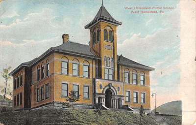 West Homestead Pennsylvania Public School Street View Antique Postcard ...