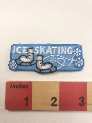 Ice Skates & Snow Flakes ICE SKATING Patch S05J | eBay