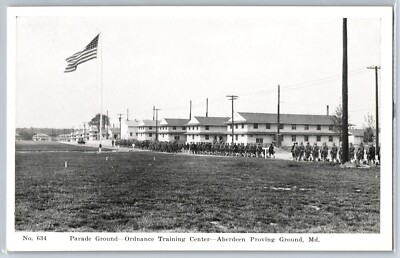 Parade Ground, Ordnance Training Center, Aberdeen, WW2 (1940) RPPC ...