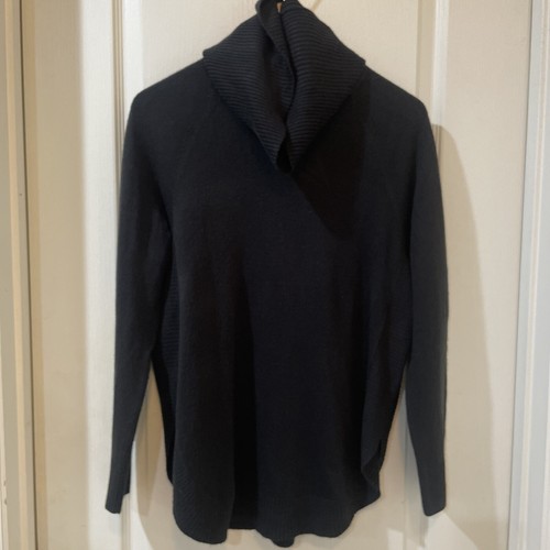 Croft & Barrow Swing Oversized Turtle Neck Black Swea… - Gem