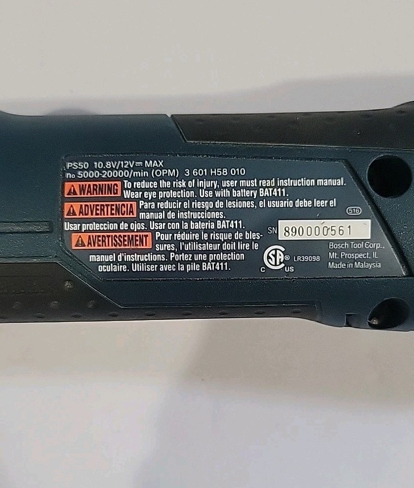 Bosch PS50 12V Cordless Oscillating Multi Tool - Tool Only | eBay