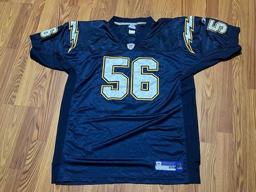 VINTAGE Shawne Merriman #56 SAN DIEGO CHARGERS Stitched Blue Jersey ...