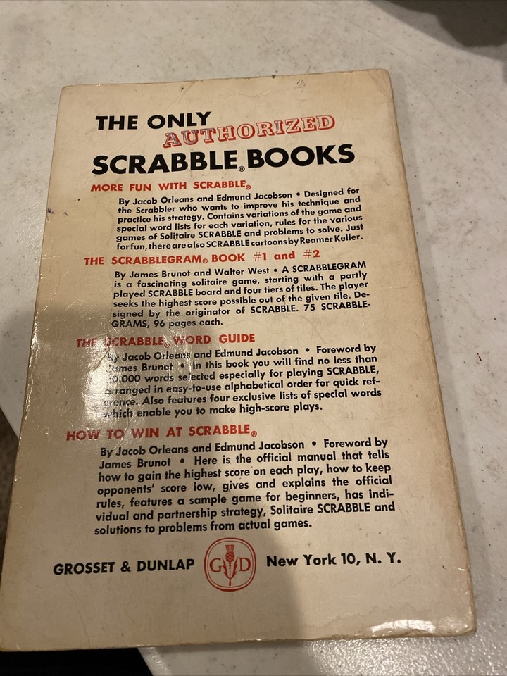 Scrabble Word Guide List 1953 Vintage Authorized Scrabble Board Game ...