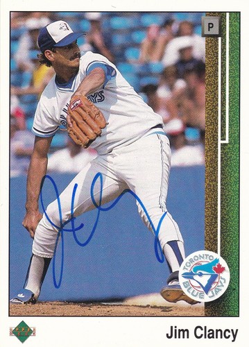 JIM CLANCY TORONTO BLUE JAYS SIGNED BASEBALL CARD HOUSTON ASTROS ...