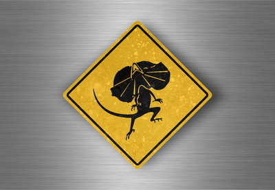 Sticker Road Sign Safari Attention Lizard | eBay