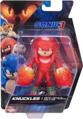 Sonic The Hedgehog 3 Movie KNUCKLES FIRE FIST 5" Figure 2025 NEW IN ...