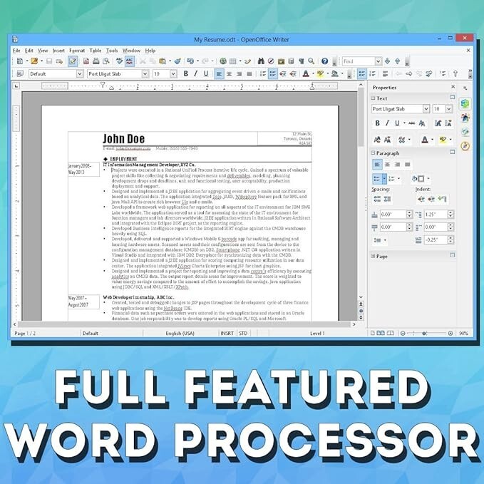 OpenOffice Suite Pro Software Windows Word Processing Home Student ...