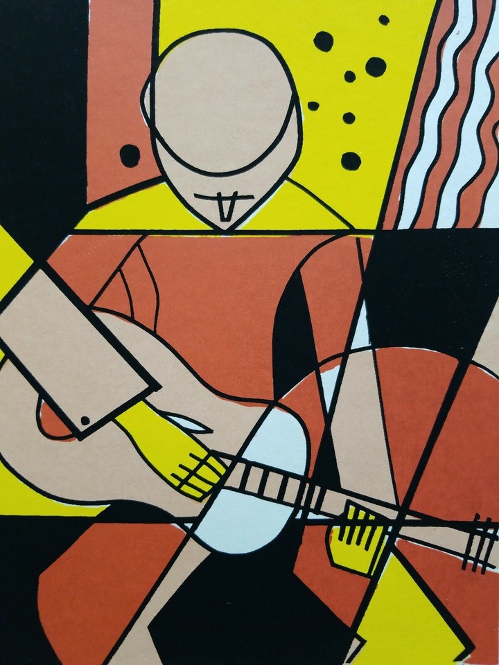George Baldwin Signed & Numbered Serigraph "Guitar Player" #103/200 12. ...