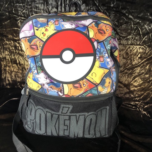 Pokemon Backpack Kids Book Bag Pikachu Poké Ball Gaming Anime BioWorld ...