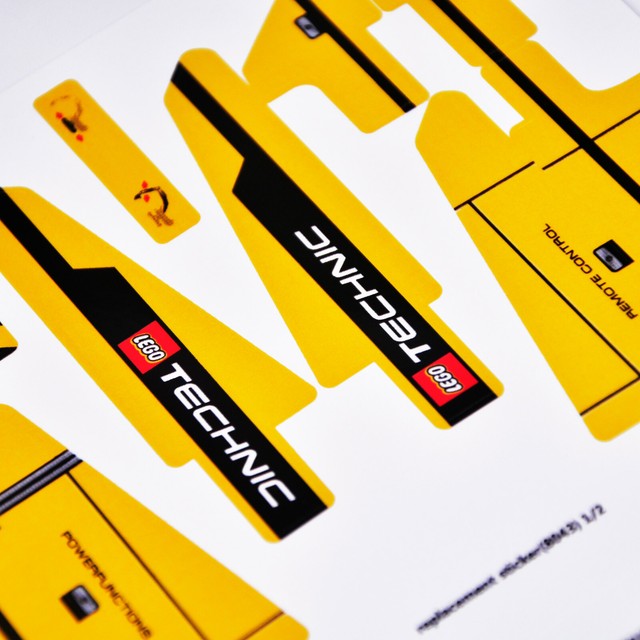 CUSTOM sticker for LEGO 8043 Technic Motorized Excavator, Premium ...
