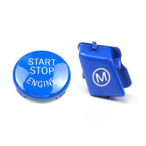 Blue Steering Wheel M Mode + Engine Start Stop Switch Button For BMW ...