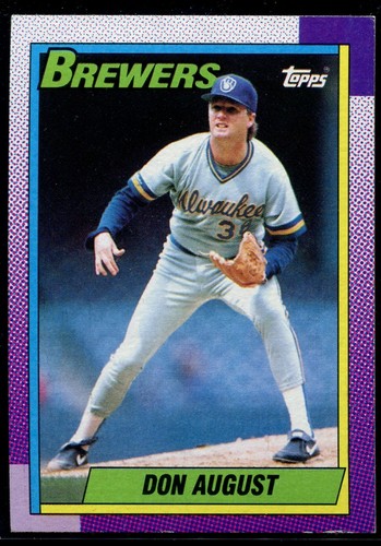 1990 Topps Baseball Don August #192 Milwaukee Brewers | eBay