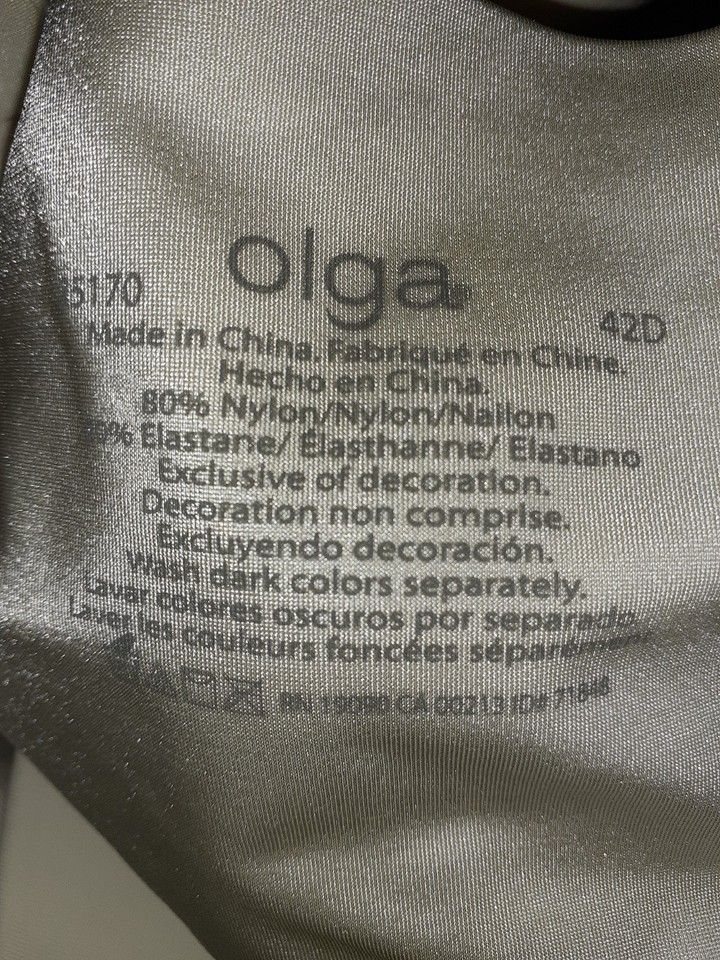 OLGA Size 42D Bra White 35170 Suddenly Smooth Lift Underwire | eBay