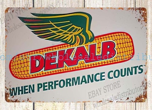 DEKALB CORN SEED when performance counts metal tin sign wall home decor ...